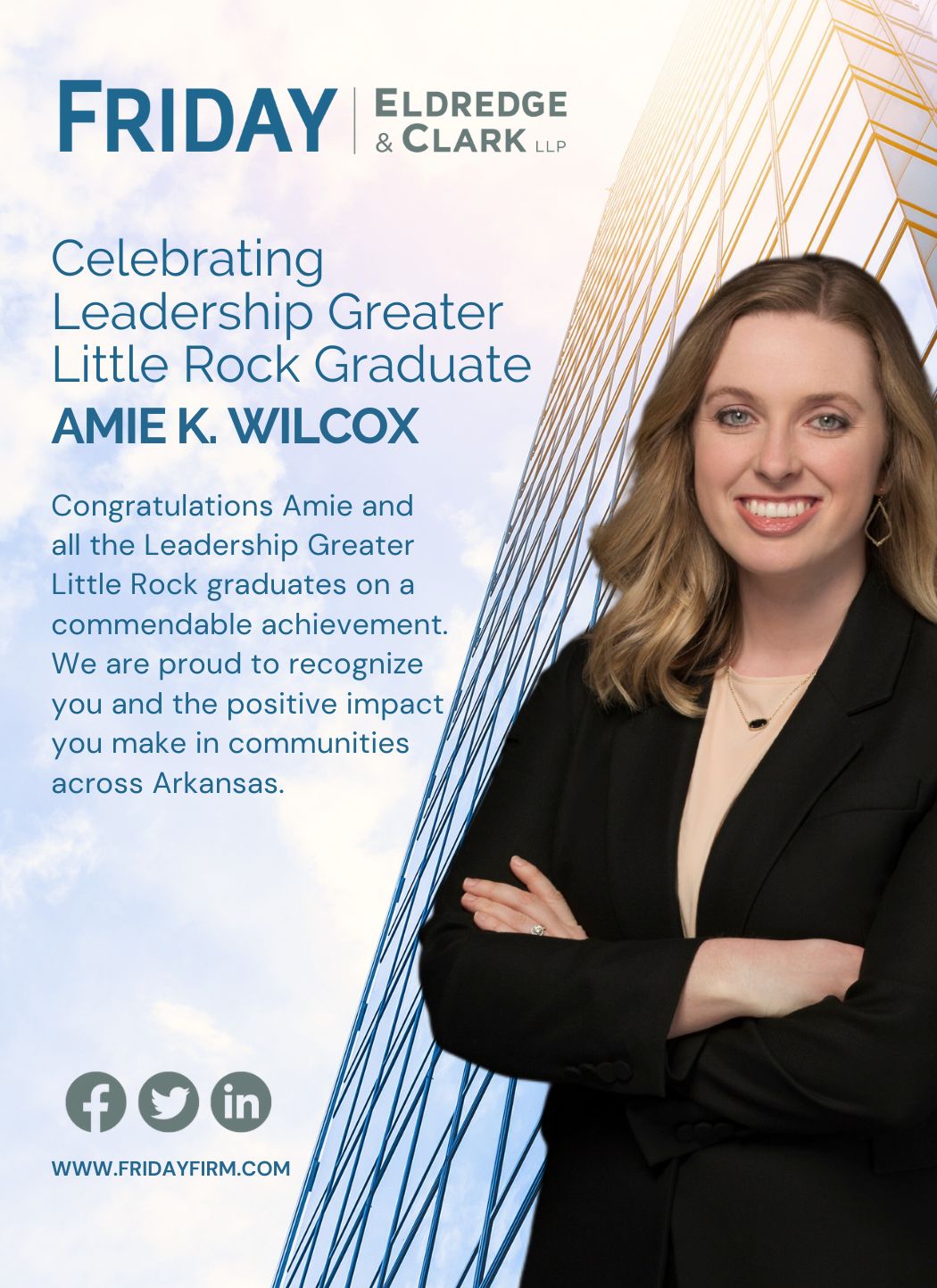 Amie K. Wilcox Graduates from Leadership Greater Little Rock Class XXXVIII
